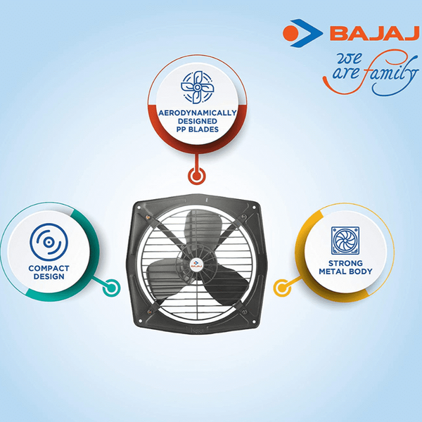 Bajaj Bahar, 225mm 3 Blade Fresh Air Exhaust Fan – Ankur Electricals