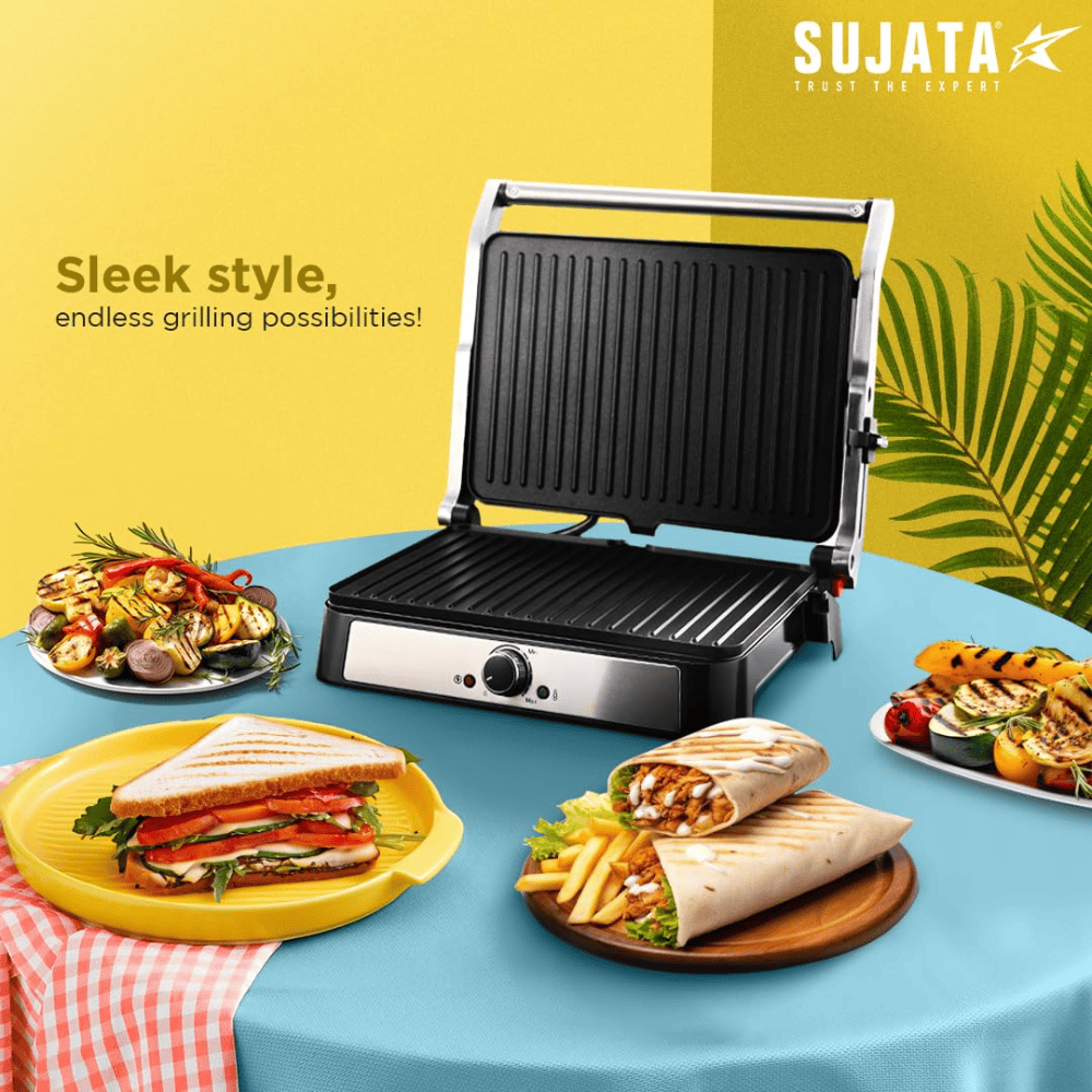 Sujata SG01, 900 Watts Electric Serve Sandwich Maker with Multi grill – Ankur Electricals